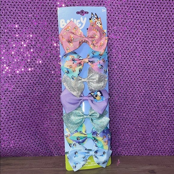 Disney | Accessories | Bluey Character Hair Bows Set | Poshmark
